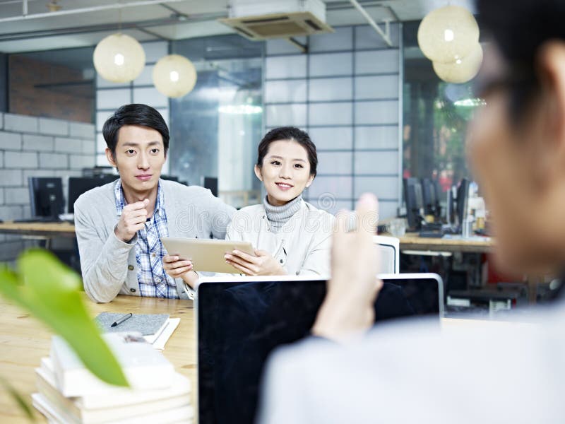 Conversation between Two Colleagues Stock Image - Image of office ...