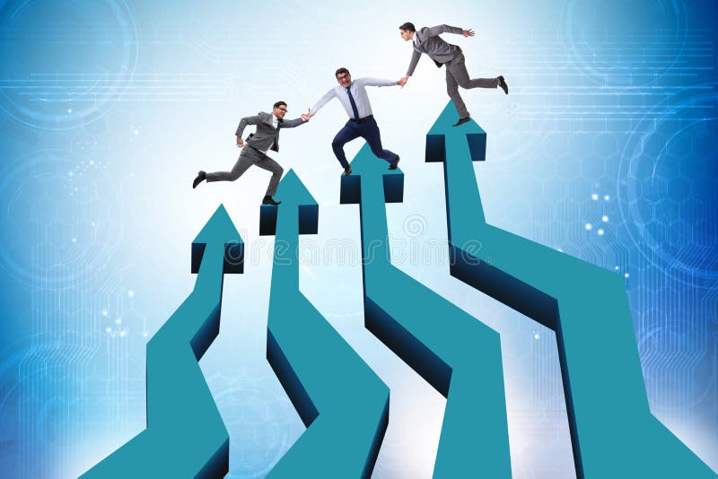 Colleagues Helping Each Other To Improve Results Stock Photo - Image of ...