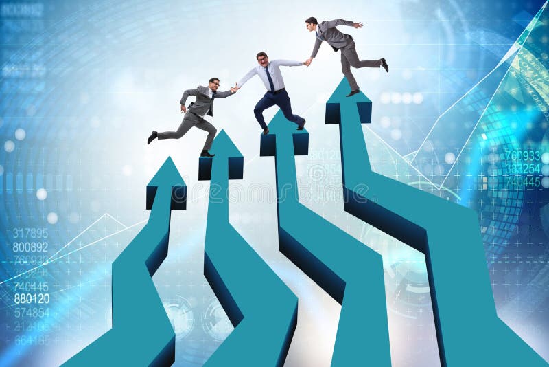 Colleagues Helping Each Other To Improve Results Stock Photo - Image of ...