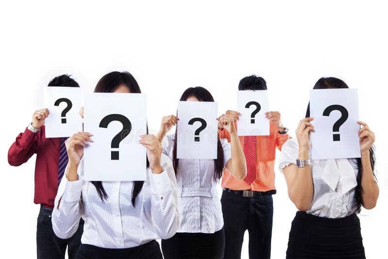 Business People with Question Mark Stock Photo - Image of business ...