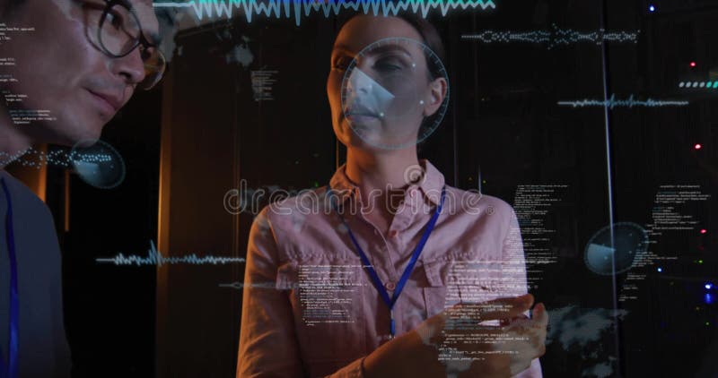 Colleagues Observing AR in it Control Room with Waveform Code Overlays ...