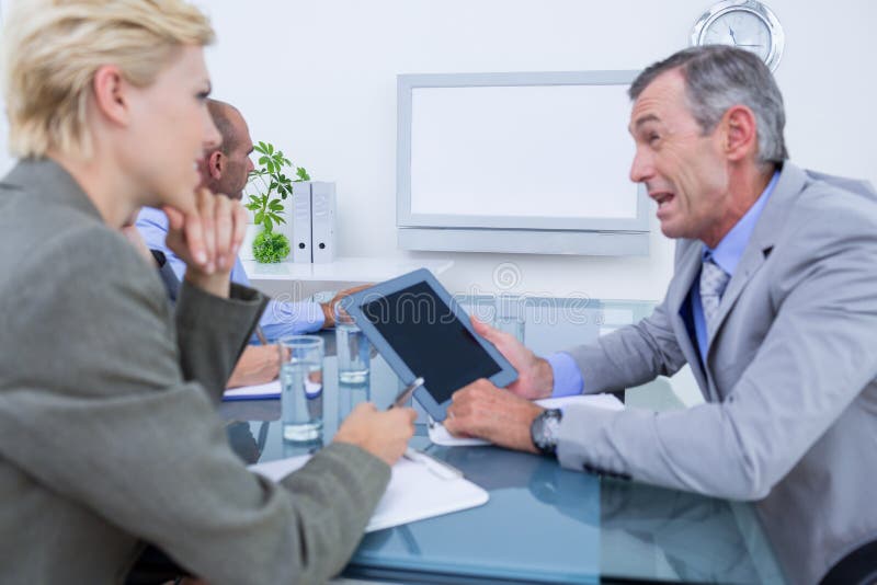 Colleagues Speaking about Work Stock Image - Image of executives ...