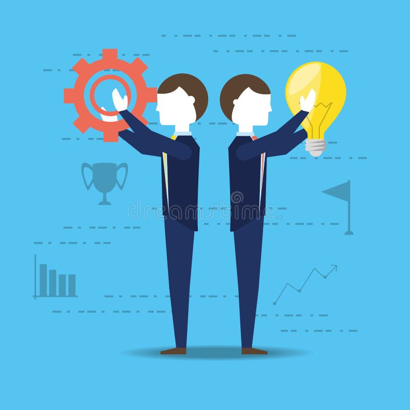 Colleagues Thinking and Planning Ideas Stock Vector - Illustration of ...