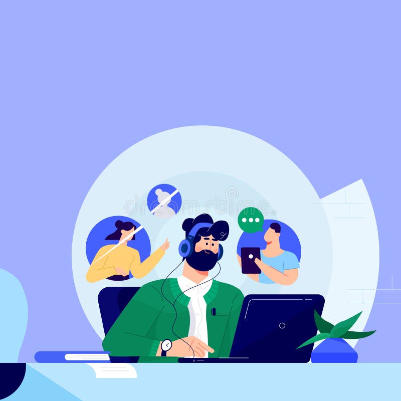 Colleagues Using Technology Having Online Meeting Discussing Future ...