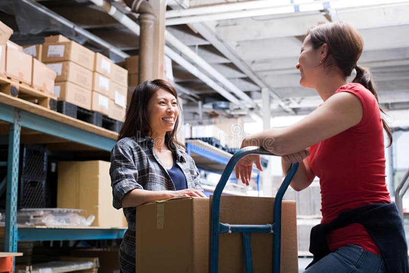 Man in warehouse stock image. Image of blue, casual, distribution ...