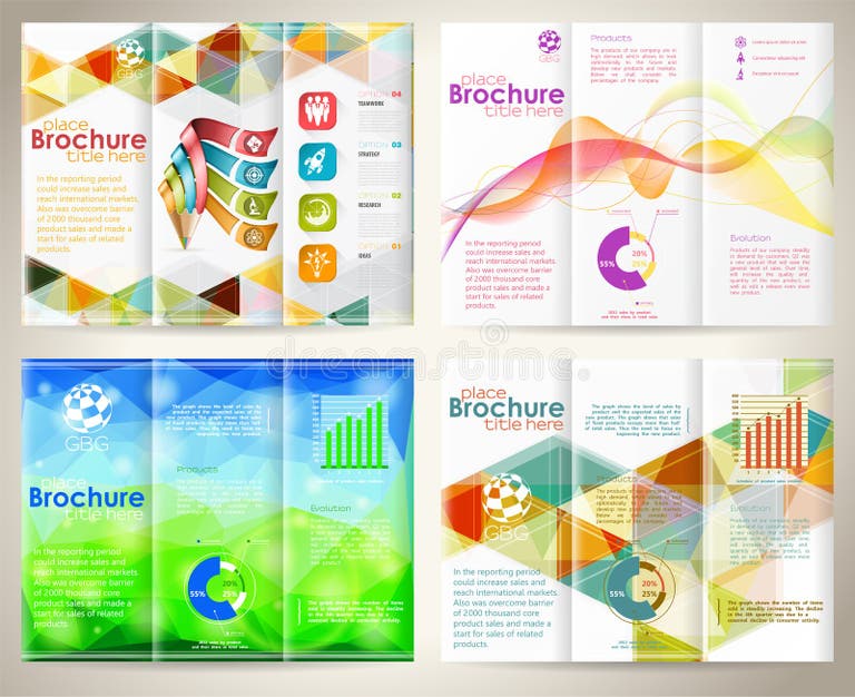 Collect Brochures Design Template Stock Vector - Illustration of layout ...