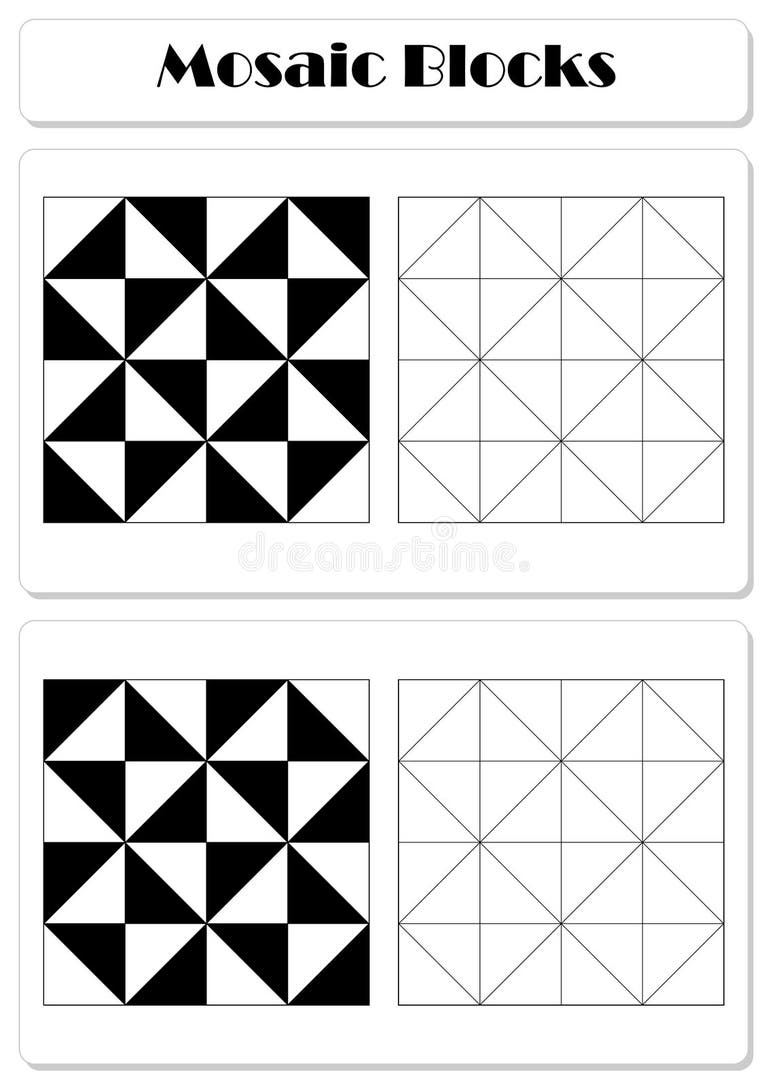 Mosaic Blocks Sequence Stock Illustrations – 151 Mosaic Blocks Sequence ...