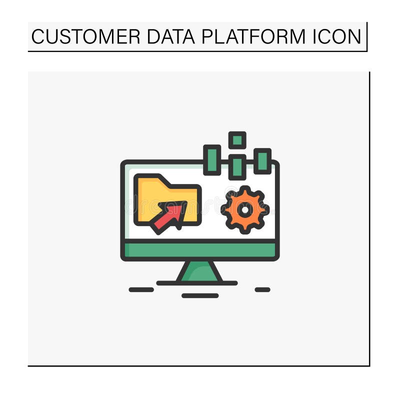 Collect Data Offline Color Icon Stock Vector - Illustration of offline ...