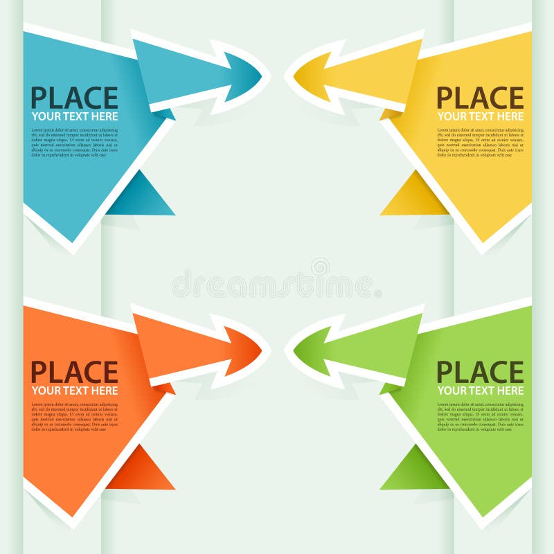 Paper Origami Arrow stock vector. Illustration of eps10 - 20853984