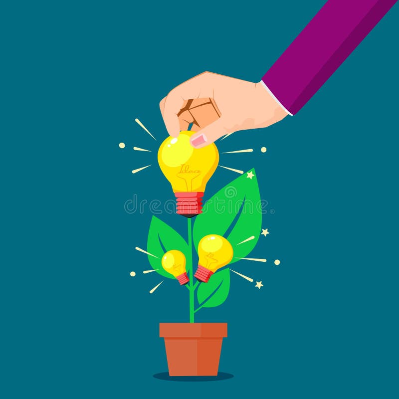 Collect a Tree of Creativity. Inspirational Ideas. Search for New Ideas ...