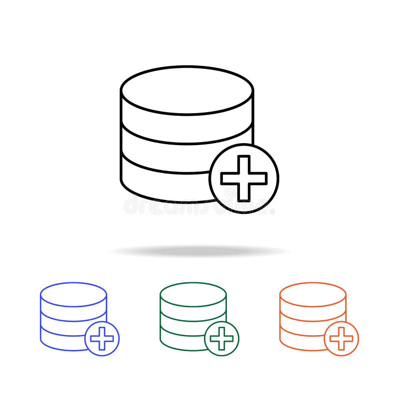 Collected Coins with a Plus Icon. Elements of Simple Web Icon in Multi ...