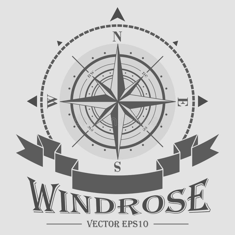 Collectief Embleem Met Windroos Vector Illustratie - Illustration of ...