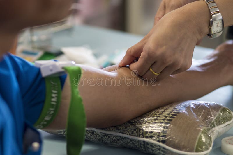 Collecting a Blood from a Patient Stock Photo - Image of hand, medicine ...