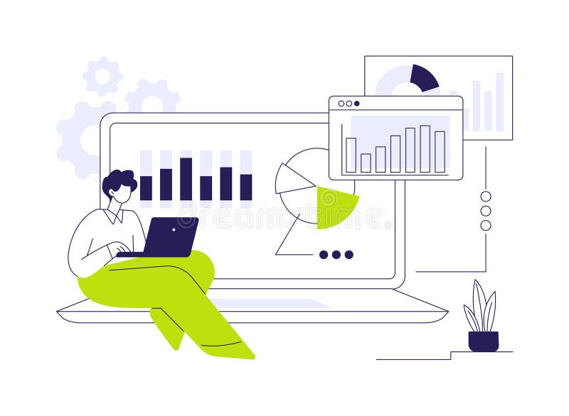 Collecting Business Data Abstract Concept Vector Illustration. Stock ...