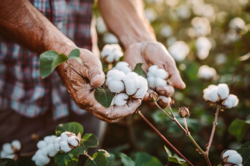 Collecting Cotton by Hand in Field Stock Photo - Image of cotton, rural ...