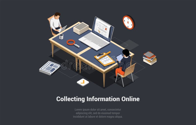 Collecting Data and Big Information Volume Gathering Online. People ...