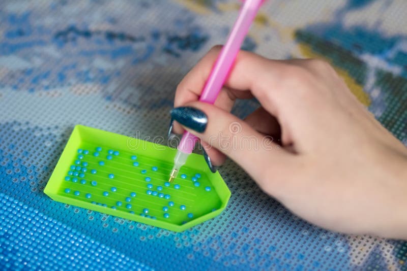 Collecting Diamond Embroidery, Diamond Mosaic. Colored Crystals. Tools ...