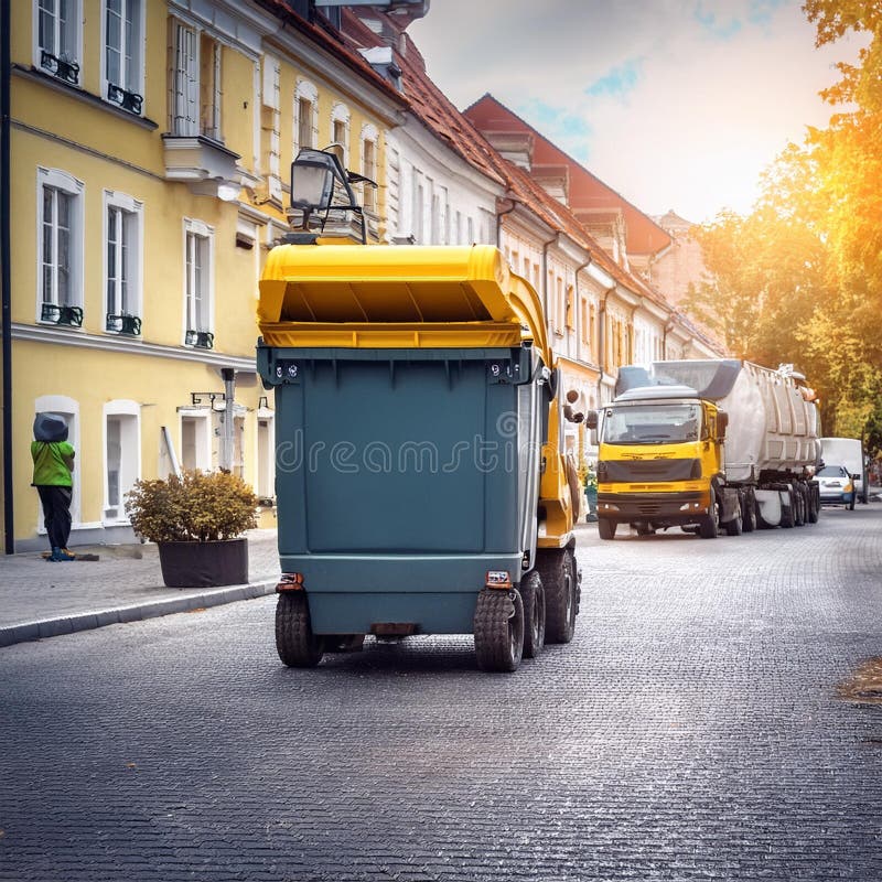 Collecting Garbage, AI Generated Stock Illustration - Illustration of ...