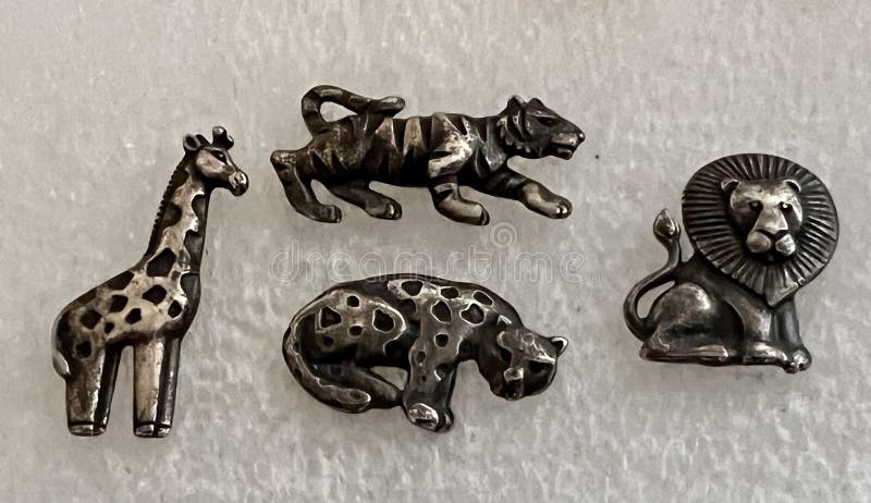 Wild Jungle Animals in the Form of Pins Stock Image - Image of iron ...