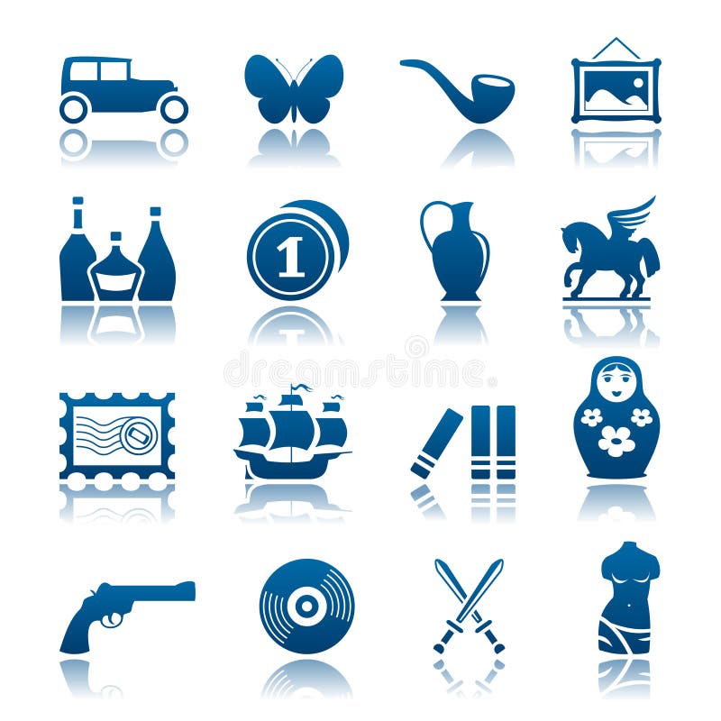 Collecting and Hobby Icon Set Stock Vector - Illustration of bottles ...