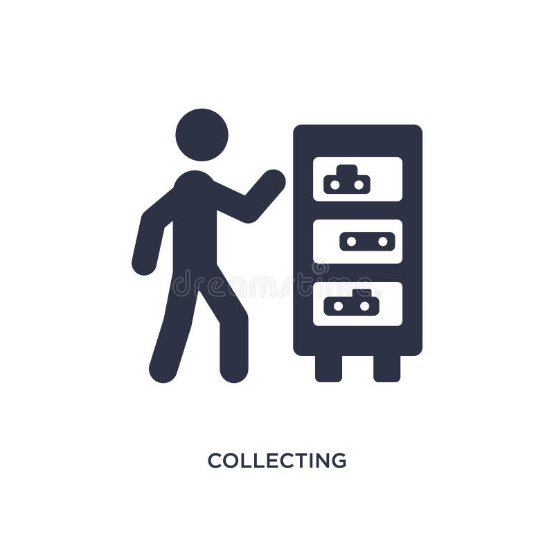 Collecting Icon on White Background. Simple Element Illustration from ...