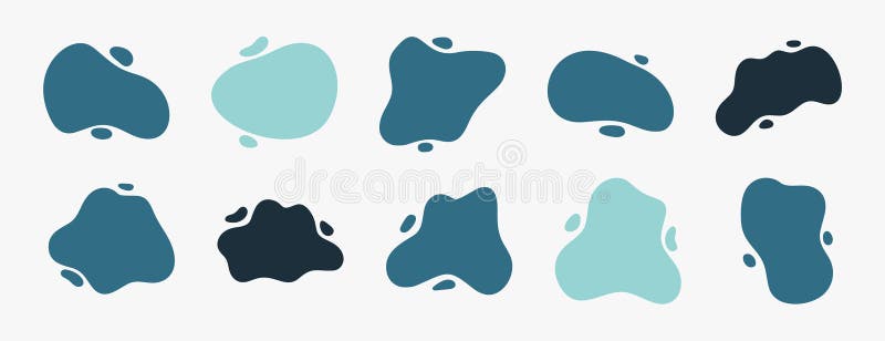 Collecting of Irregular Blob Shape Element Design Stock Vector ...