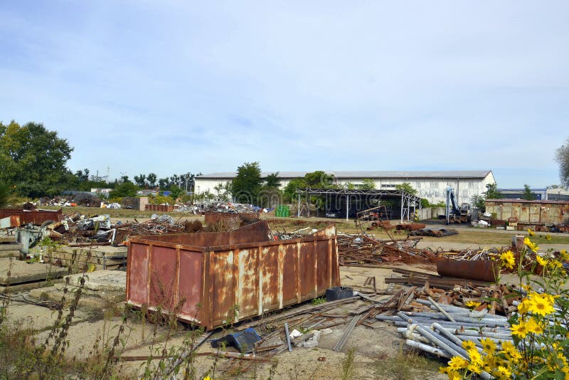 Collecting metal waste stock image. Image of scrapyard - 78020817