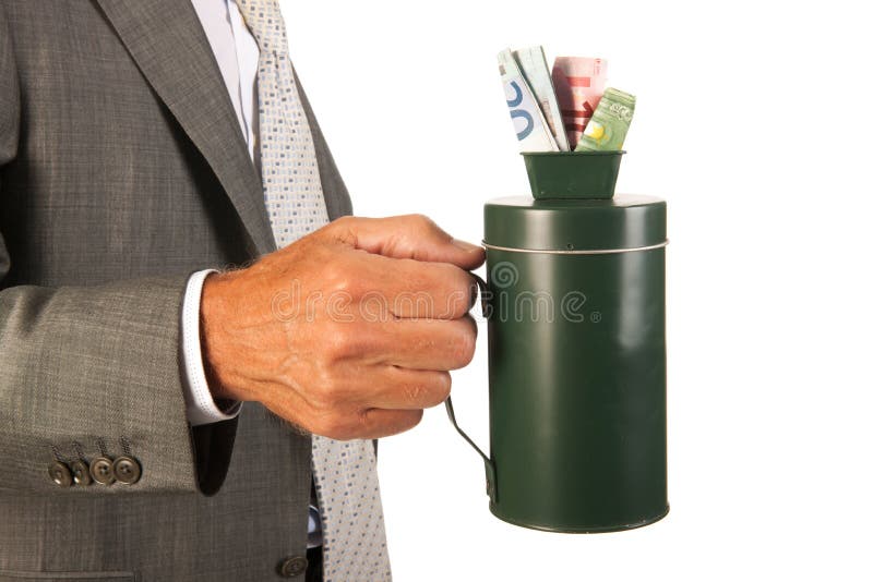 Collecting money stock photo. Image of full, good, white - 27819798