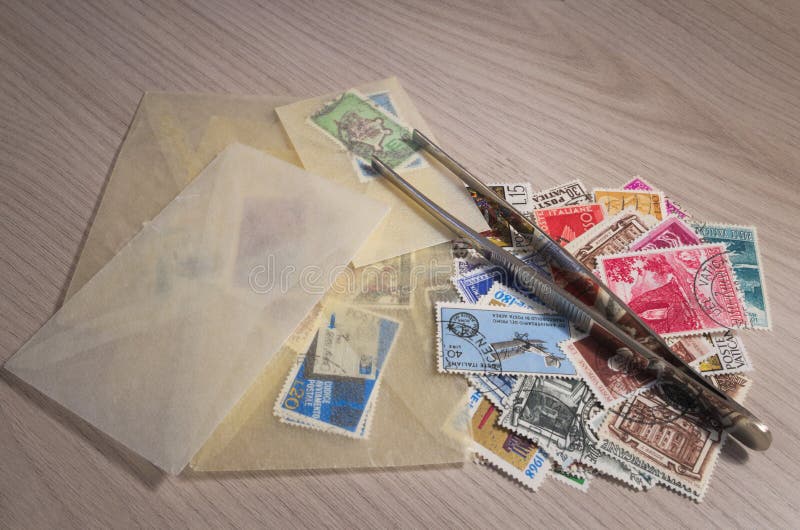 Collecting stamps editorial stock image. Image of business - 68243844