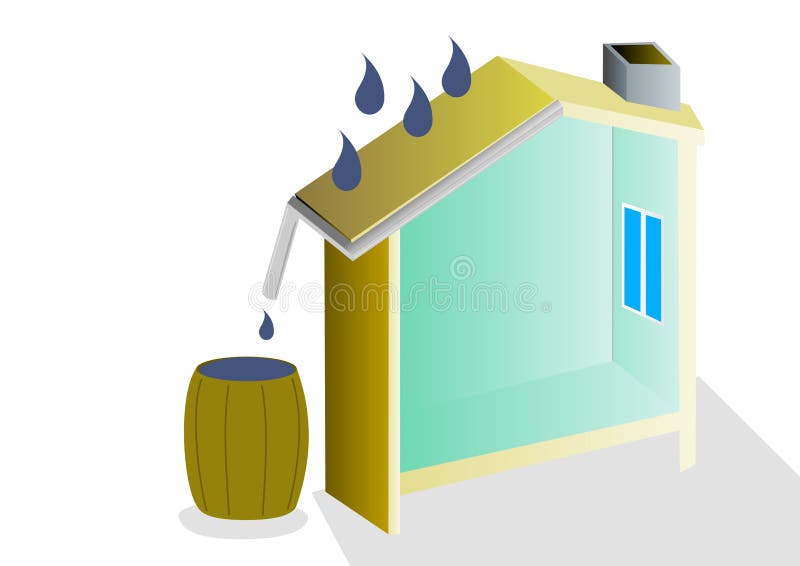Collecting water stock illustration. Illustration of building - 23729229