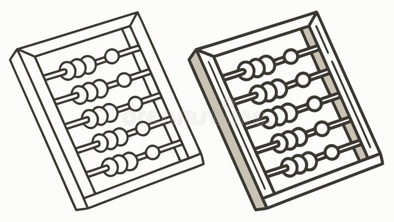 Collection of Abacus Tools for Mathematical Calculations, Vector Design ...