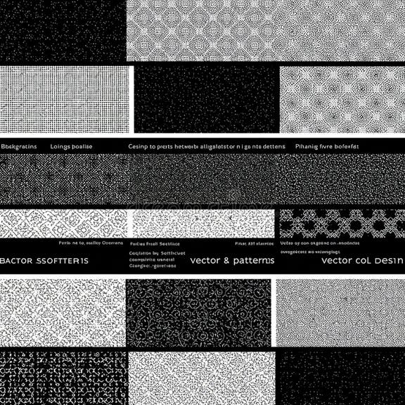 A Collection of Abstract Black and White Patterns Displayed in ...