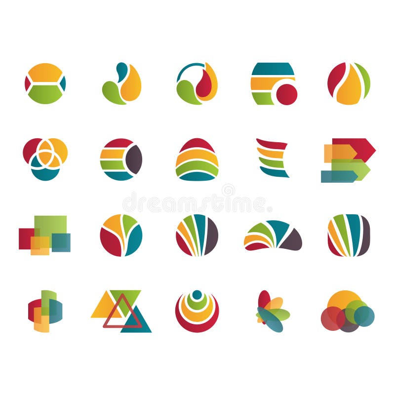 Collection of Abstract Design Icons. Vector Illustration Decorative ...