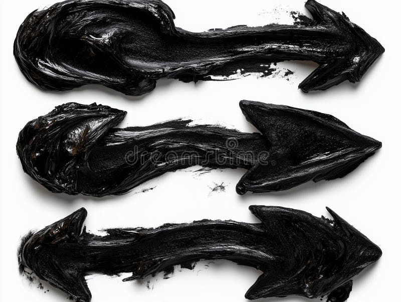 Abstract Ink Arrows Collection Stock Illustration - Illustration of ...