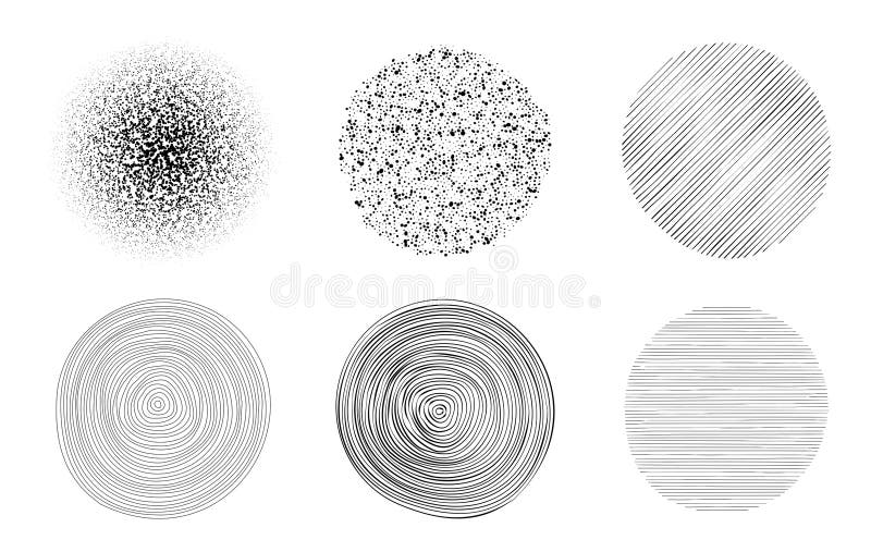 Collection of Abstract Handdrawn Circular Design Elements Stock Vector ...