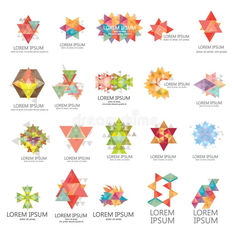 Collection of a Abstract Icons. Vector Illustration Decorative ...