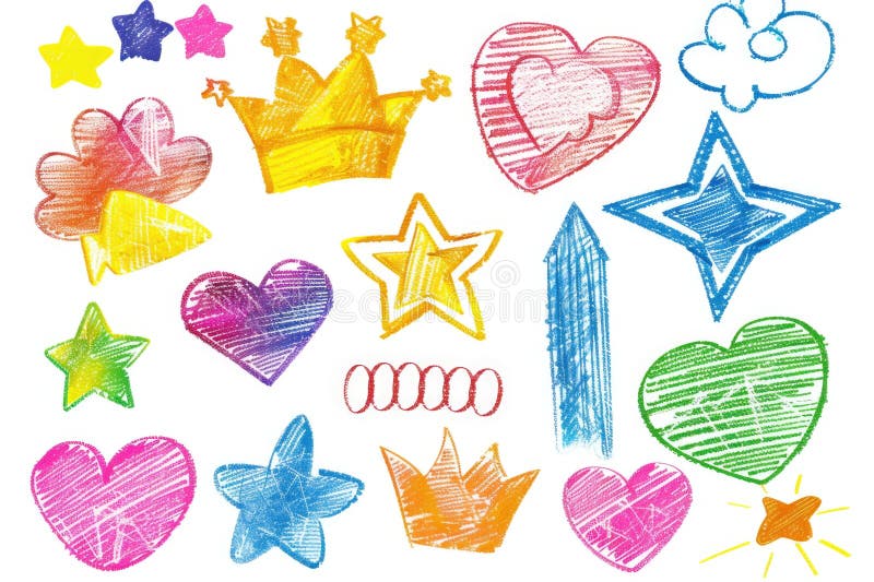 Collection of Abstract Shapes, Various Forms and Lines Stock Image ...