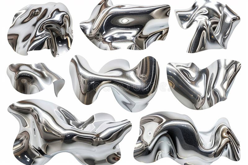 Abstract Silver Shapes stock illustration. Illustration of graphic ...
