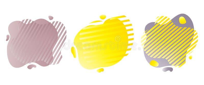 Collection of Abstract Spots in Flat Style with Geometric Elements ...