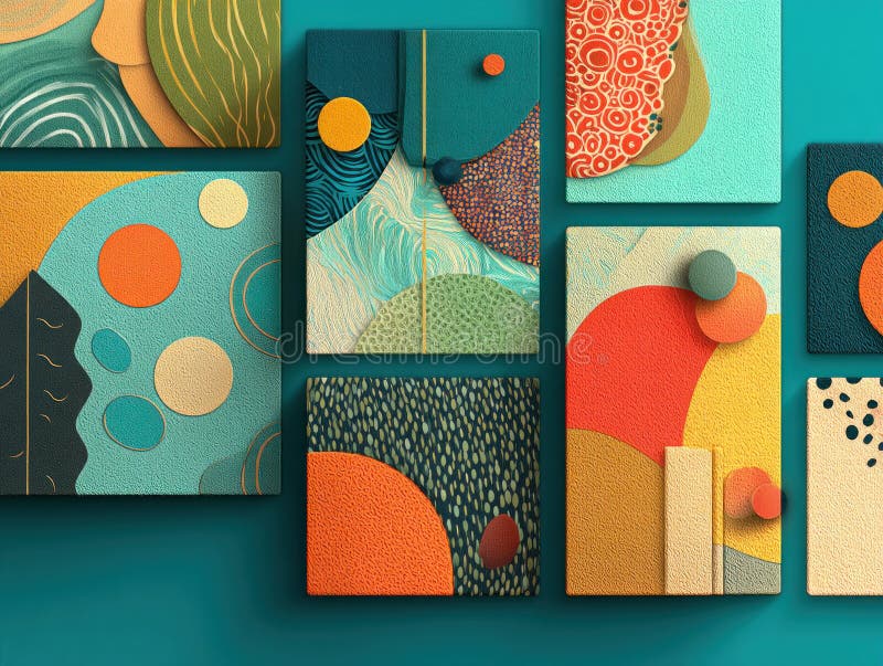 A Collection of Abstract Teal Backgrounds for Technical Designs Stock ...