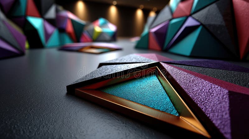 Abstract Angular Folded Geometric Texture Series Stock Illustration ...