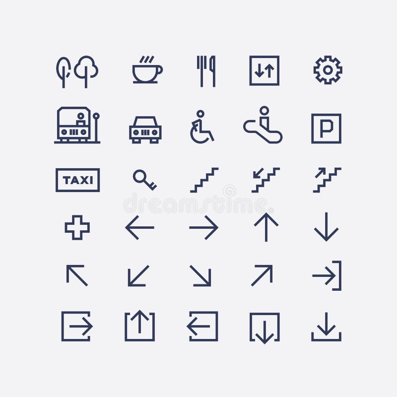 A Collection of Abstract Wayfinding Pictograms Stock Vector ... A Collection of Abstract Wayfinding Pictograms Stock Vector ...