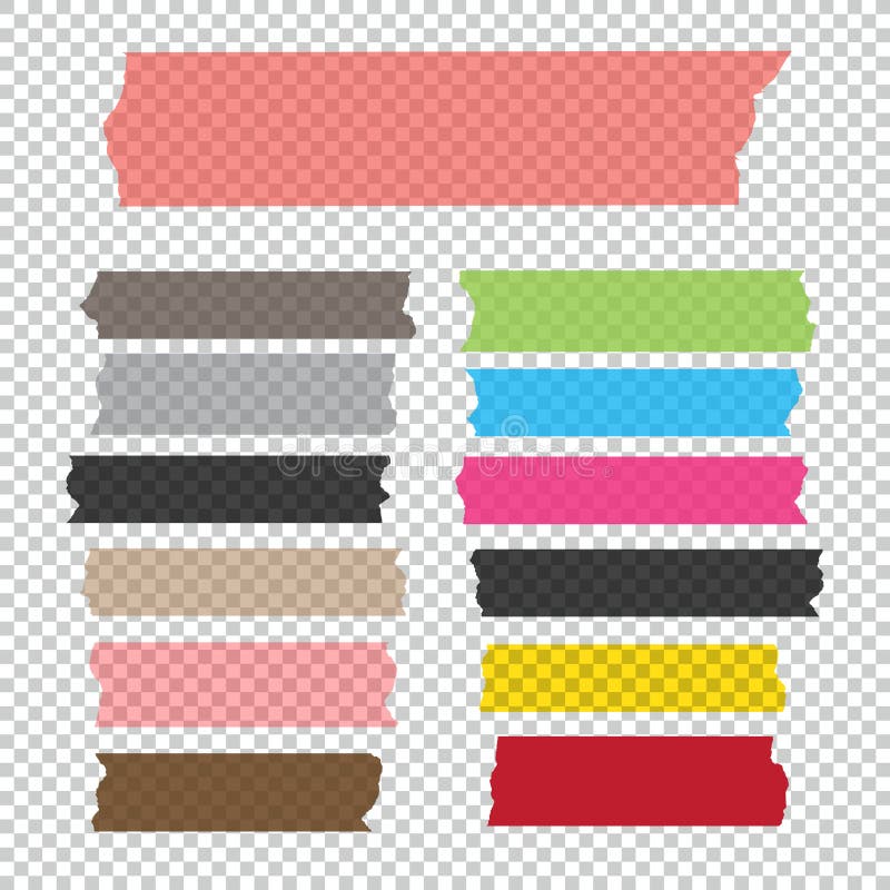 Collection of Adhesive Tape Pieces Vector Set Stock Vector ...
