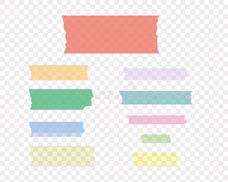 Collection of Adhesive Tape Pieces Vector Set Stock Illustration ...