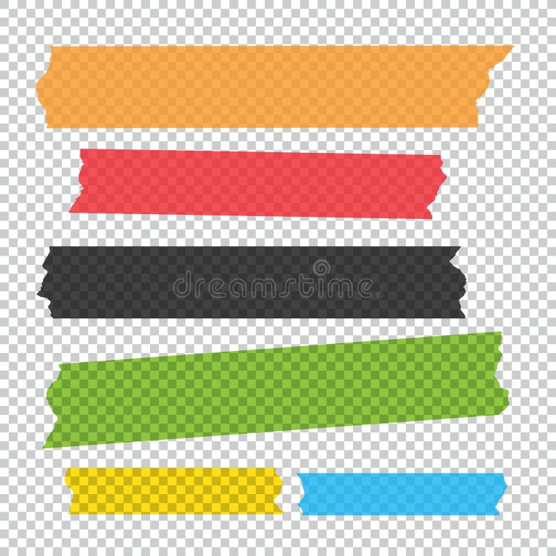 Collection of Adhesive Tape Pieces Vector Set. Stock Vector ...