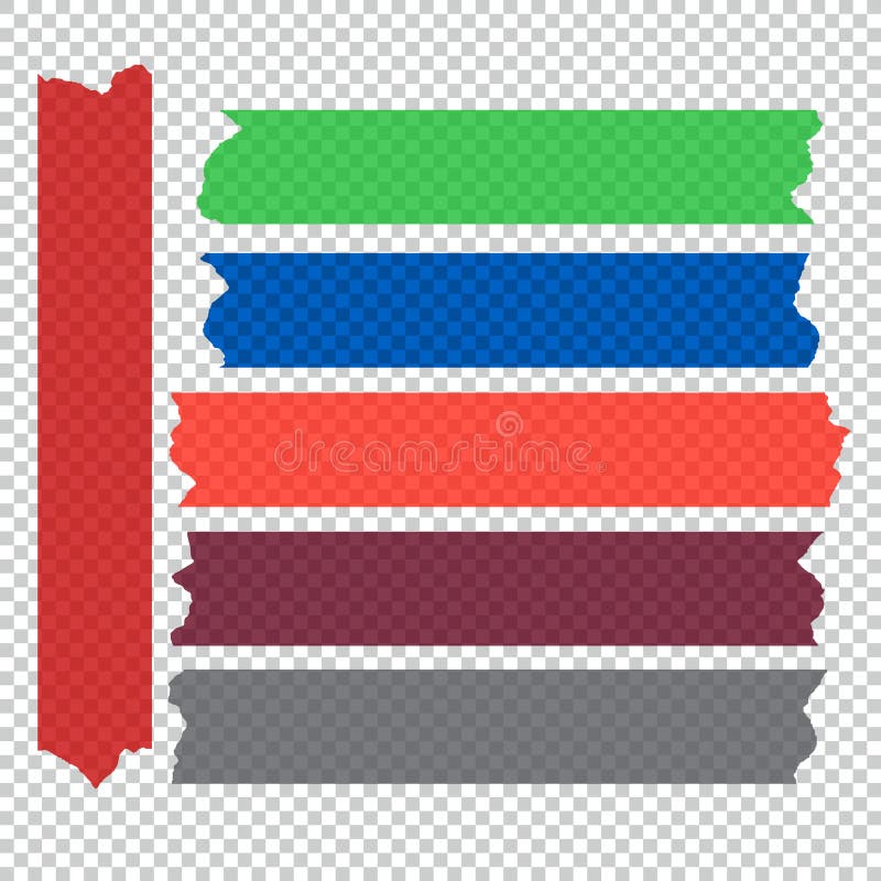 Collection of Adhesive Tape Pieces Vector Set Stock Vector ...