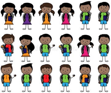 Stick Figure Ethnic Diversity Kids Stock Illustrations – 55 Stick ...