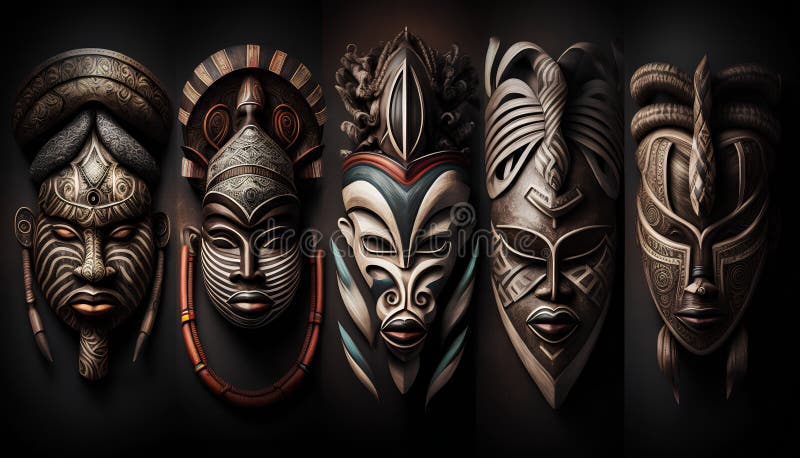 African Masks Ai Stock Illustrations – 207 African Masks Ai Stock ...