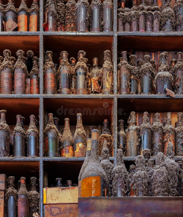Collection of Aged-Old Bottles. Stock Image - Image of bottles ...