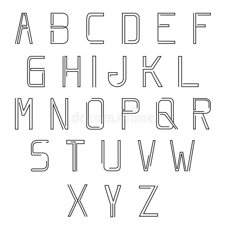 Collection of Alphabets. Vector Illustration Decorative Design Stock ...